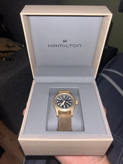 HAMILTON KHAKI FIELD Mechanical Bronze Copper Dial Watch £490.89 ...