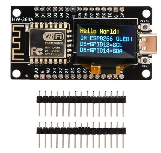 NODEMCU ESP8266 WITH OLED Display, Arduino ide/micro python, USB Type-C £11.15 - PicClick UK