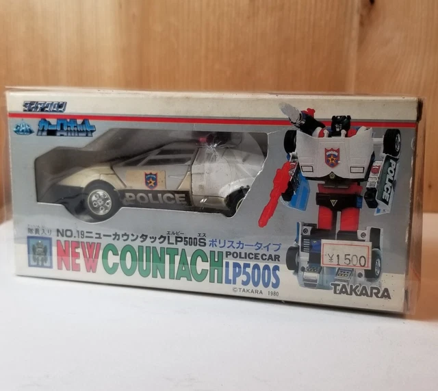 TAKARA VINTAGE TRANSFORMERS G1 Diaclone Police Countach Figure Lambo ...