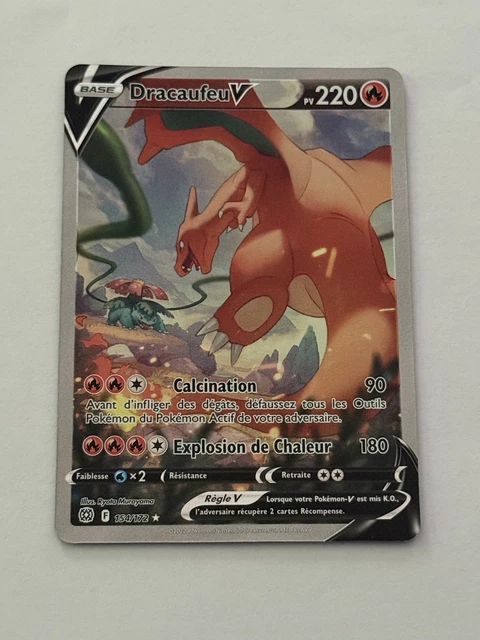 CARTE POKÉMON DRACAUFEU V Alternative 154/172 Stars Etincelantes FR EUR ...