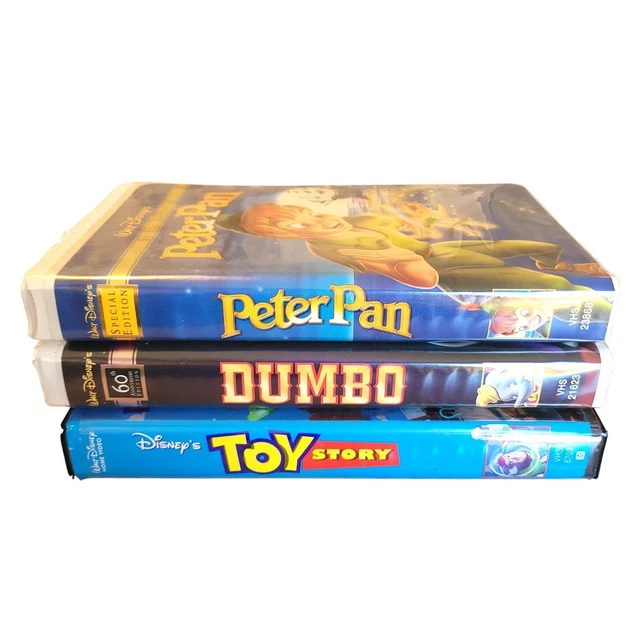 DISNEY VHS LOT Peter Pan Dumbo Toy Story Classic Animated Movies ...