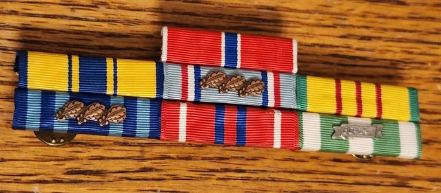 VIETNAM WAR ERA Us Air Force Usaf Ribbon Bar Rack Group Bronze Star $19 ...