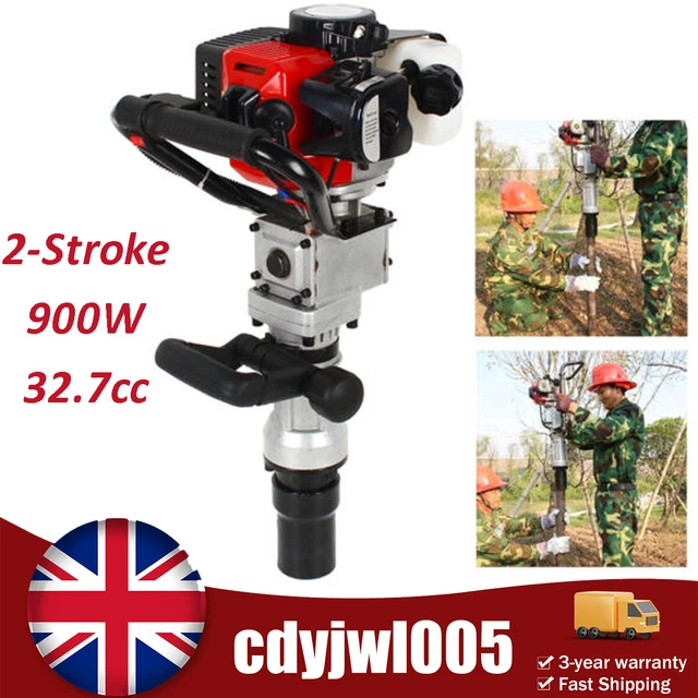 2-STROKE POST DRIVER Petrol Fence Knocker Concrete Jack Hammer Fencing ...