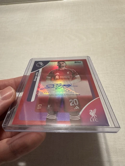 TOPPS 2026 PREMIER League Card Diogo Jota Liverpool Auto 1/5 Rare Card ...