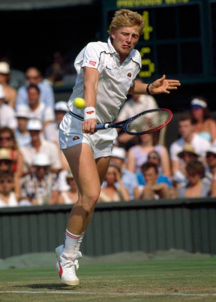 BORIS BECKER OF West Germany enroute to winning the men's singles - Old ...