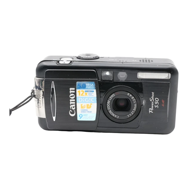 CANON POWERSHOT S50 Ai Af Compact Camera Digital Camera Black 5,0MP ...