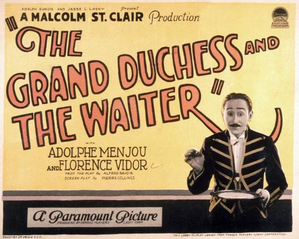 THE GRAND DUCHESS And The Waiter Poster Adolphe Menjou 1926 Old Movie ...