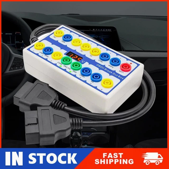 OBDII BREAKOUT BOX Indicator Light Diagnostic Connector OBD2 Interface ...