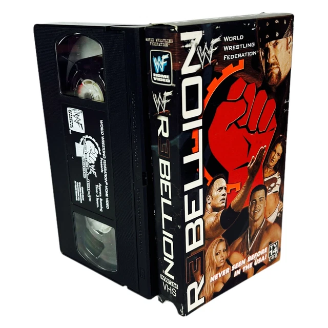 WWF REBELLION 2000 VHS Wrestling Kurt Angle Stone Cold Rock Undertaker ...