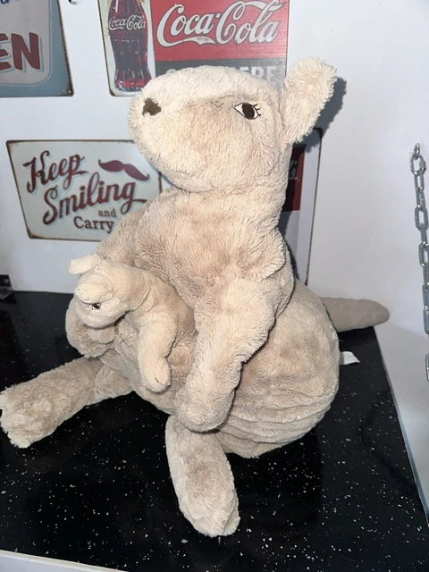 IKEA KLAPPAR KANGAROO with Joey Soft Cuddly Plush Animal Toy Large 70cm ...