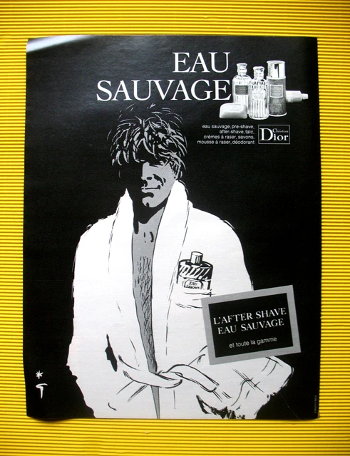 PUBLICITE DE PRESSE Dior Parfum Eau Sauvage Illustration Gruau Ad 1971 ... PUBLICITE DE PRESSE Dior Parfum Eau Sauvage Illustration Gruau Ad 1971 ...