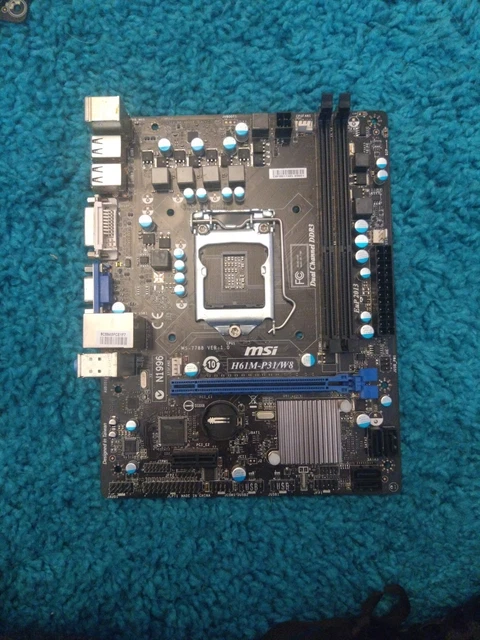 MSI H61M-P31/W8 MS-7788 LGA1155 M-ATX Motherboard £14.99 - PicClick UK