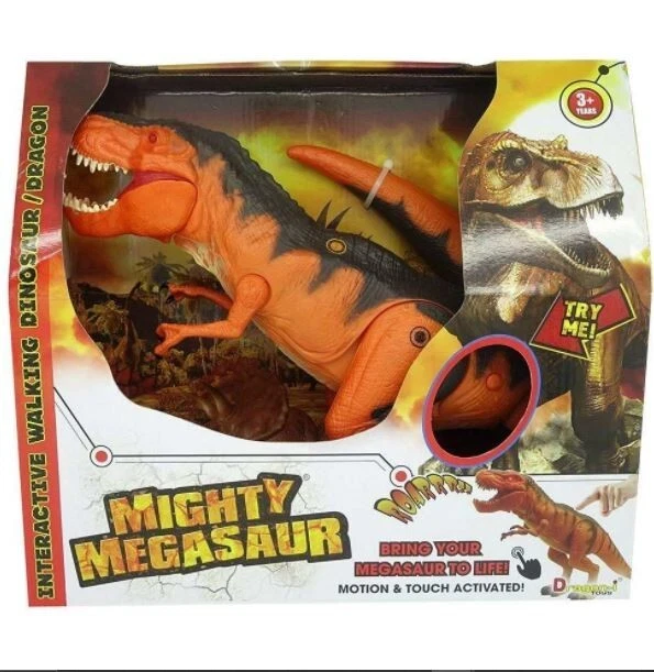MIGHTY MEGASAUR WALKING Roaring T- Rex Dinosaur Battery Operated Toy ...