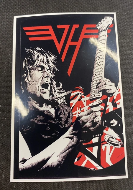 VAN HALEN STICKER Guitar/case/laptop/skateboard Vinyl Cut £1.49 ...