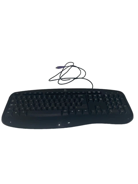 LOGITECH Y-SM48 CLASSIC Curved Ergonomic Full Size Keyboard Unused ...