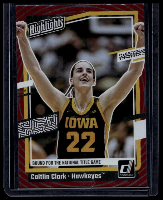 CAITLIN CLARK 2024 Panini Caitlin Clark Collection #H9 Highlights Red ...