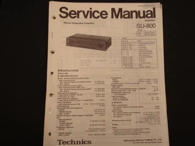 SCHEMA ELETTRICO MANUALE di servizio originale Technics SB-CS60 EUR 12 ... SCHEMA ELETTRICO MANUALE di servizio originale Technics SB-CS60 EUR 12 ...