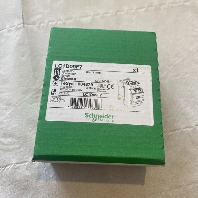 SCHNEIDER LC1D09F7, TESYS - 034879 Contactor 110 Volt AC Coil 4KW/400V ...