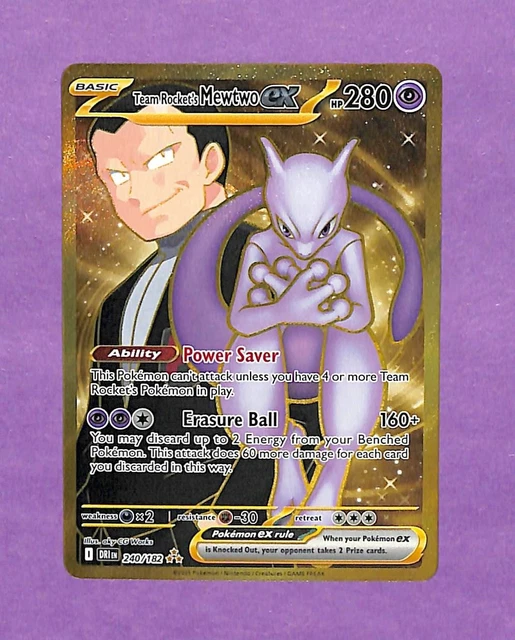 TEAM ROCKET'S MEWTWO ex 240/182 Sv10: Destined Rivals Holo Gold (b) £68 ...