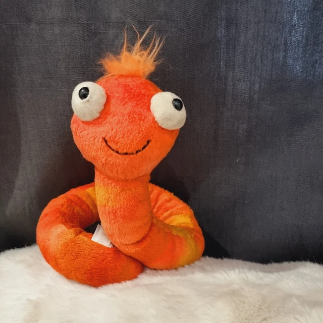 JELLYCAT WIGGLY WORM Orange Soft Toy Plush Winston. £35.99 - PicClick UK