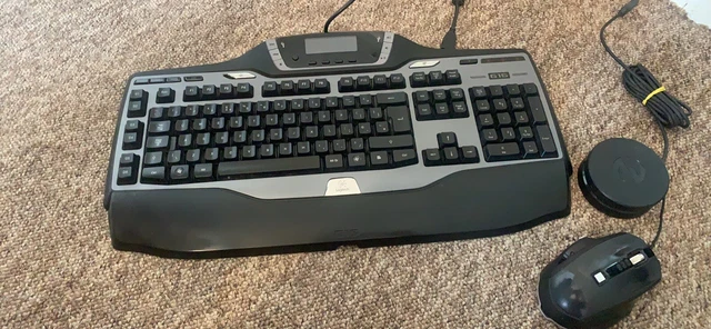 LOGITECH G15 BACKLIT USB Gaming Keyboard Y-UW92 & Microsoft X8 Mouse ...