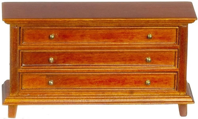 MAISON DE POUPÉES Pays Noyer Commode JBM Miniature Mobilier de Chambre 1:12 EUR 122,59 - PicClick FR