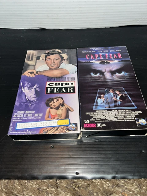CAPE FEAR VHS Lot - Mitchum/ Peck (1962) + DeNiro/ Nolte/ Scorsese ...