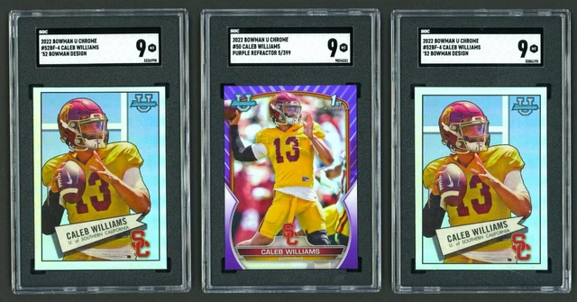 RÉFRACTEUR DESIGN/VIOLET CALEB Williams Rc '52 2022 Bowman U Chrome Sgc ...