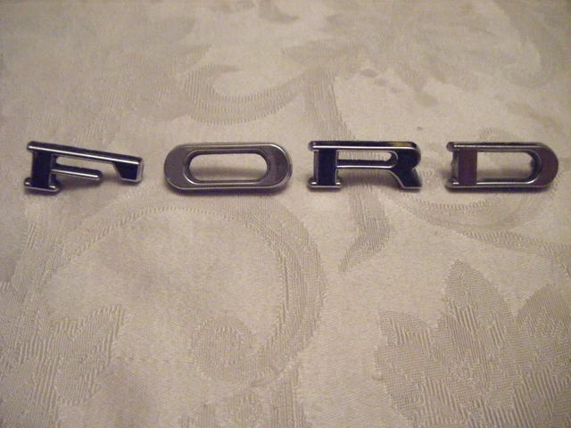FORD CLASSIC CHROME PINED LETTERS CAR VAN GENUINE FORD 1960s 70s 80s £ ...