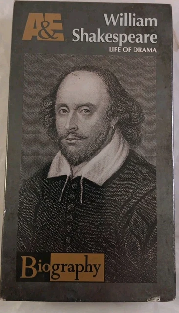 A&E WILLIAM SHAKESPEARE Life of Drama Biography VHS. Small Tear On Side ...