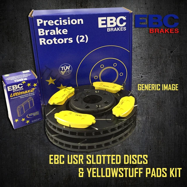 NEW EBC 308MM FRONT USR SLOTTED BRAKE DISCS AND YELLOWSTUFF PADS KIT ... NEW EBC 308MM FRONT USR SLOTTED BRAKE DISCS AND YELLOWSTUFF PADS KIT ...