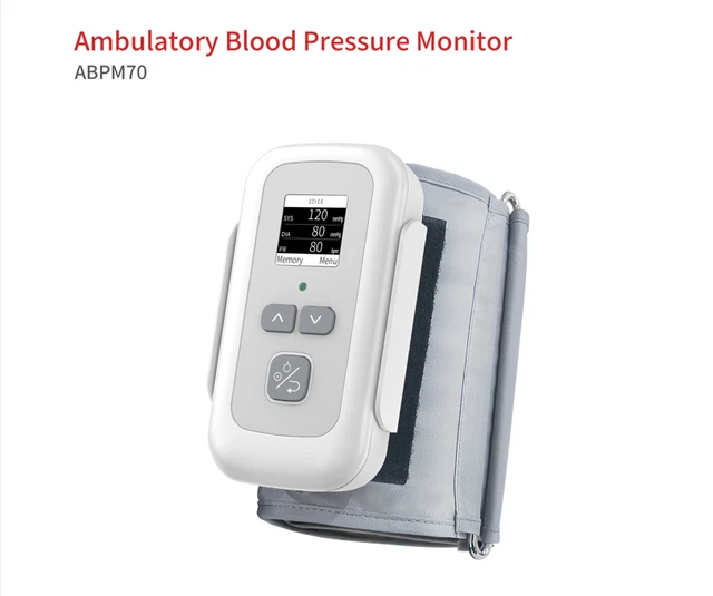 WEARABLE 24H AMBULATORY Blood Pressure Monitor NIBP Holter Upper Arm BP ...
