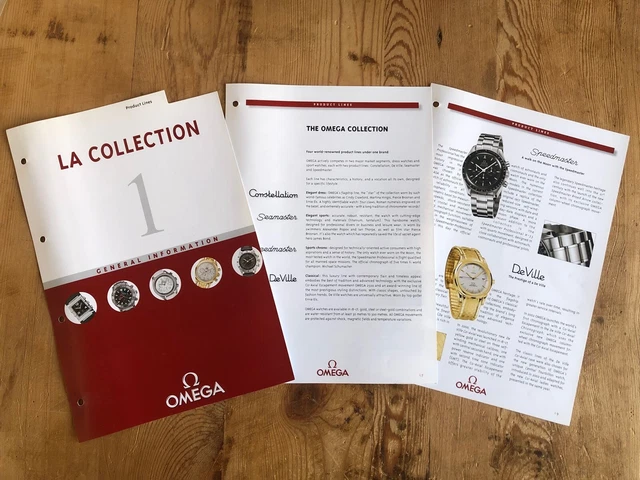 DOSSIER DE PRESSE OMEGA - Lignes de Produits de la Marque - Anglais EUR 62,47 - PicClick FR