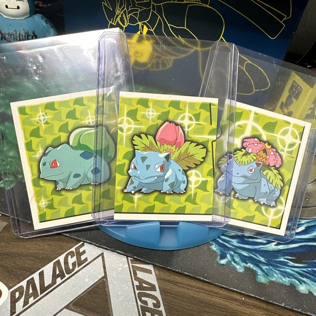 1999 MERLIN POKÉMON 3 Sticker Bulbasaur Ivysaur Venusaur #188 #189 #190 ...