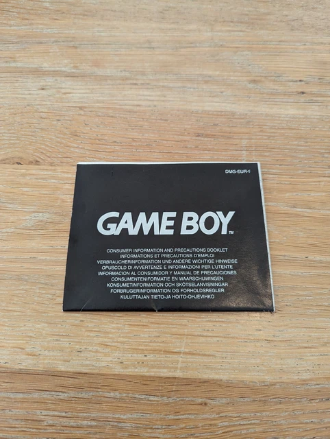NINTENDO GAMEBOY MANUALE di istruzioni precauzioni libretto ...