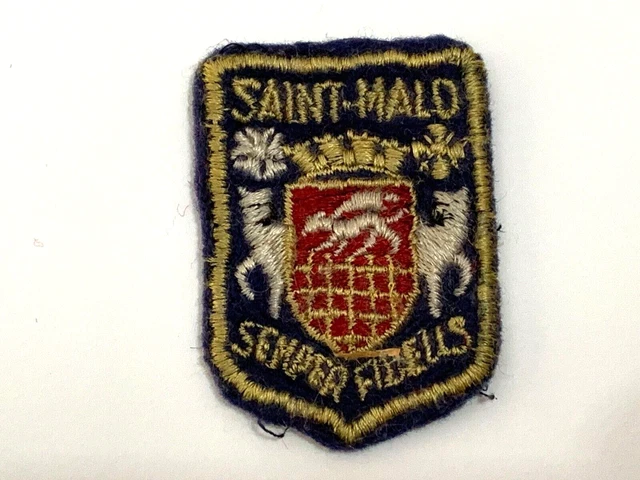 ANCIEN ÉCUSSON PATCH SAINT MALO SEMPER FIDELIS Blason Armoirie Tissu ...