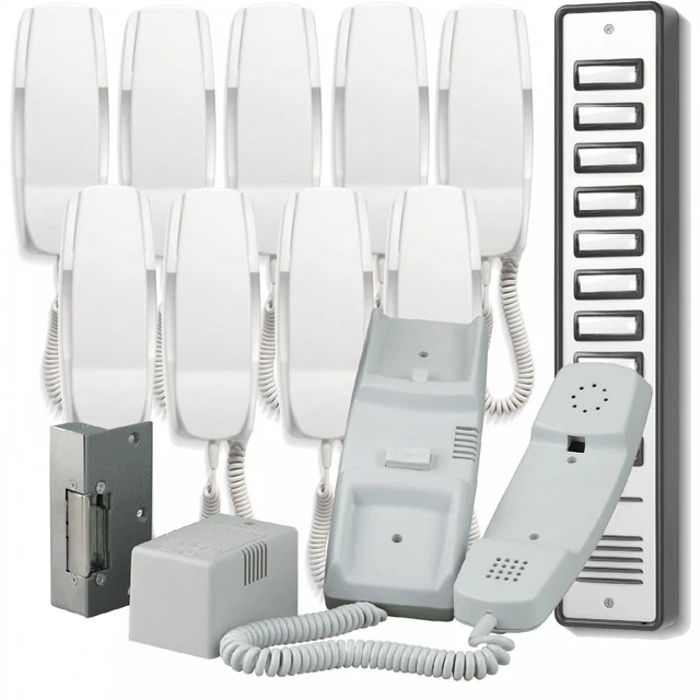 BELL SYSTEM 910 10 Way Intercom Door Entry System with Lock Release ...