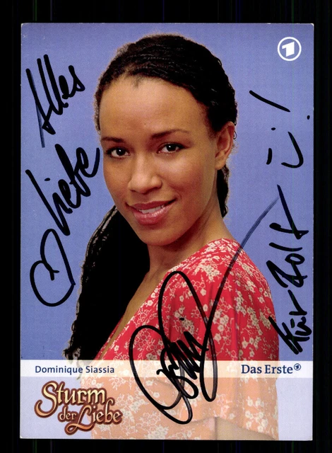 DOMINIQUE SIASSIA STURM der Liebe Autogrammkarte Original Sign. + F ...