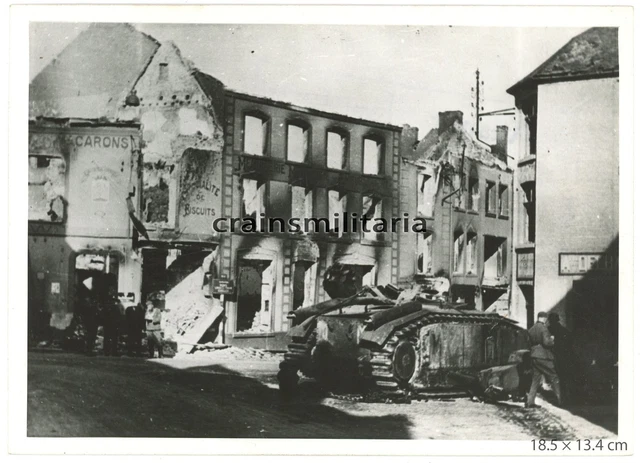 RIESEN ARCHIV FOTO Frankreich Panzer Char B1 bis Tank in BEAUMONT ...