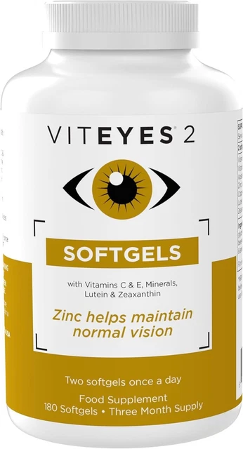 VITAMIN C AND Lutein Softgels - AREDS2 Formula, 90-Day Supply of 180 ...