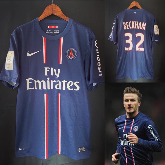 PSG 12-13 NIKE Home official shirt David Beckham £99.99 - PicClick UK