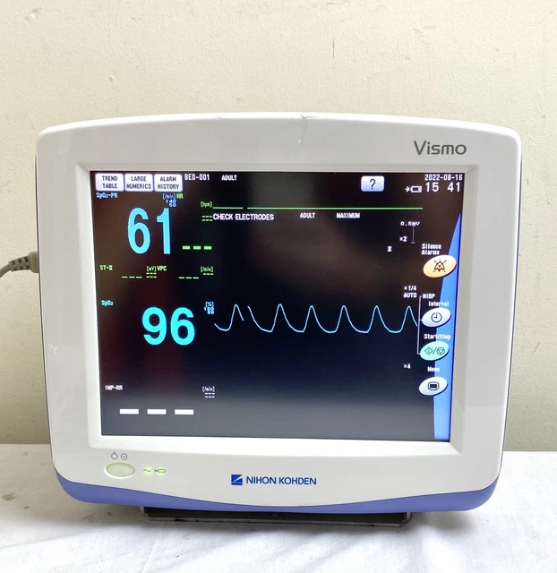 NIHON KOHDEN VISMO *TOUCHSCREEN* PATIENT MONITOR Co2 + SpO2 ECG NIBP ...