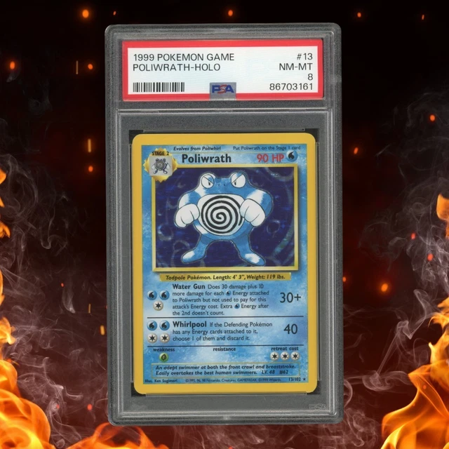 POKEMON GAME POLIWARTH 13/102 Holo PSA 8 $89.95 - PicClick CA