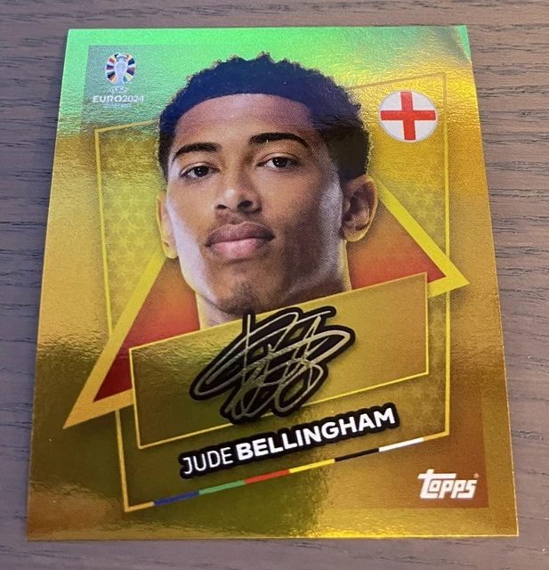 TOPPS UEFA EURO 2024 Germany Jude Bellingham England Stickers Gold ...