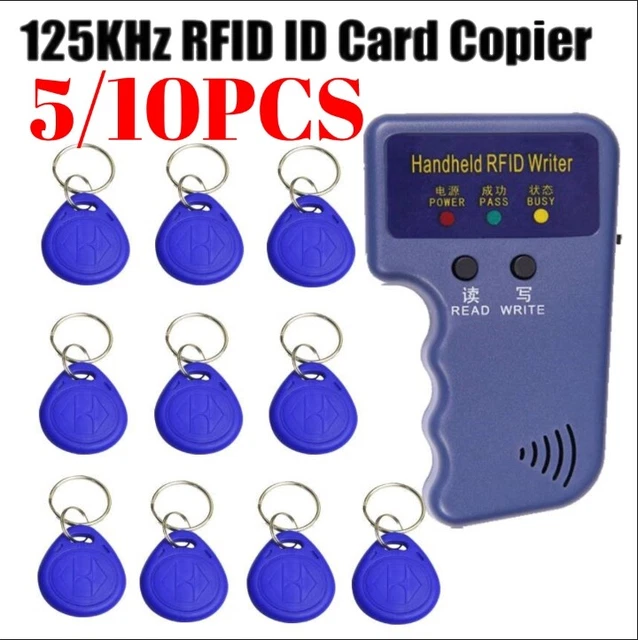 HANDHELD RFID ID Card Copier Key Reader Writer Duplicator 125KHz+5 ...