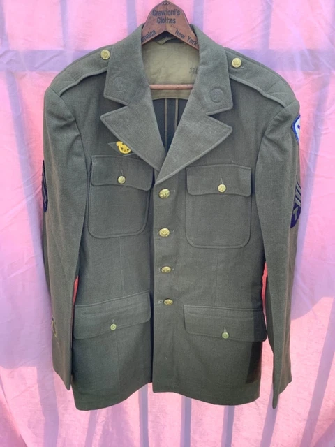 WWII US ARMY Dress Jacket 3rd Service Command Ruptured Duck Authentic £ ...