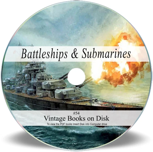 RARE BOOKS ON DVD Submarine Warships WW1 WW2 Navy Battleship Torpedo ...
