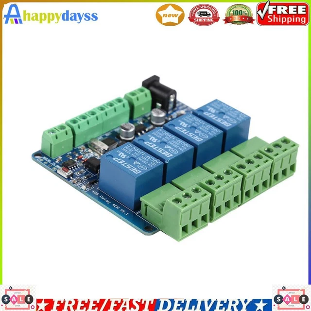 MODBUS-RTU 4 WAY 12V Relay Module Switch 4 Way Relay Output RS485 Communication EUR 9,87 ...