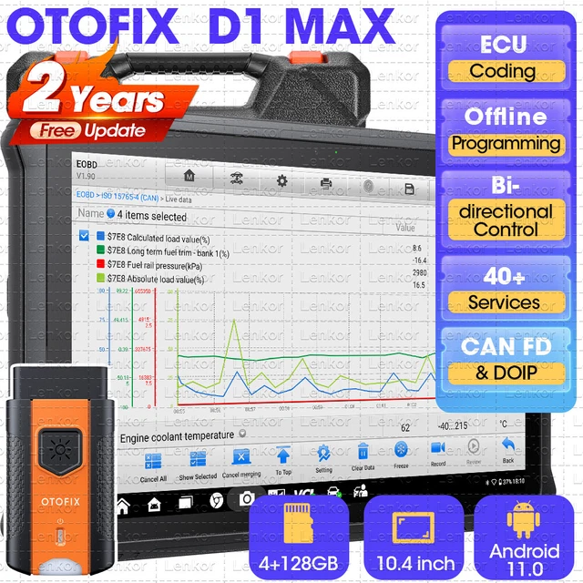 2024 OTOFIX D1 MAX OBD2 Escáner Diagnóstico 40+ Servicio Codificación ...