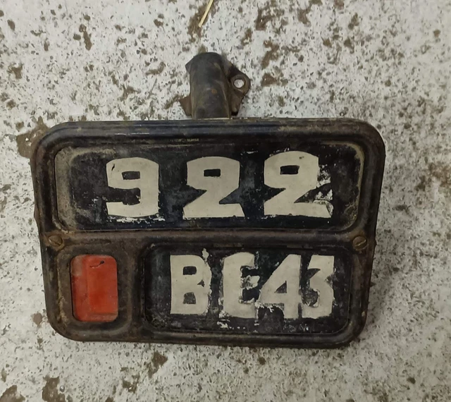 # PLAQUE ARRIERE et feu moto collection 1930 40 TERROT 175 250 EUR 80 ...